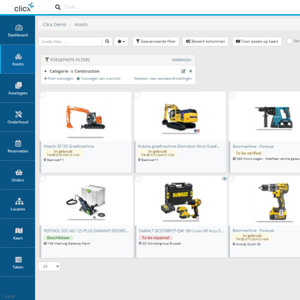 Smart Construction Site Equipment Management | Clicx